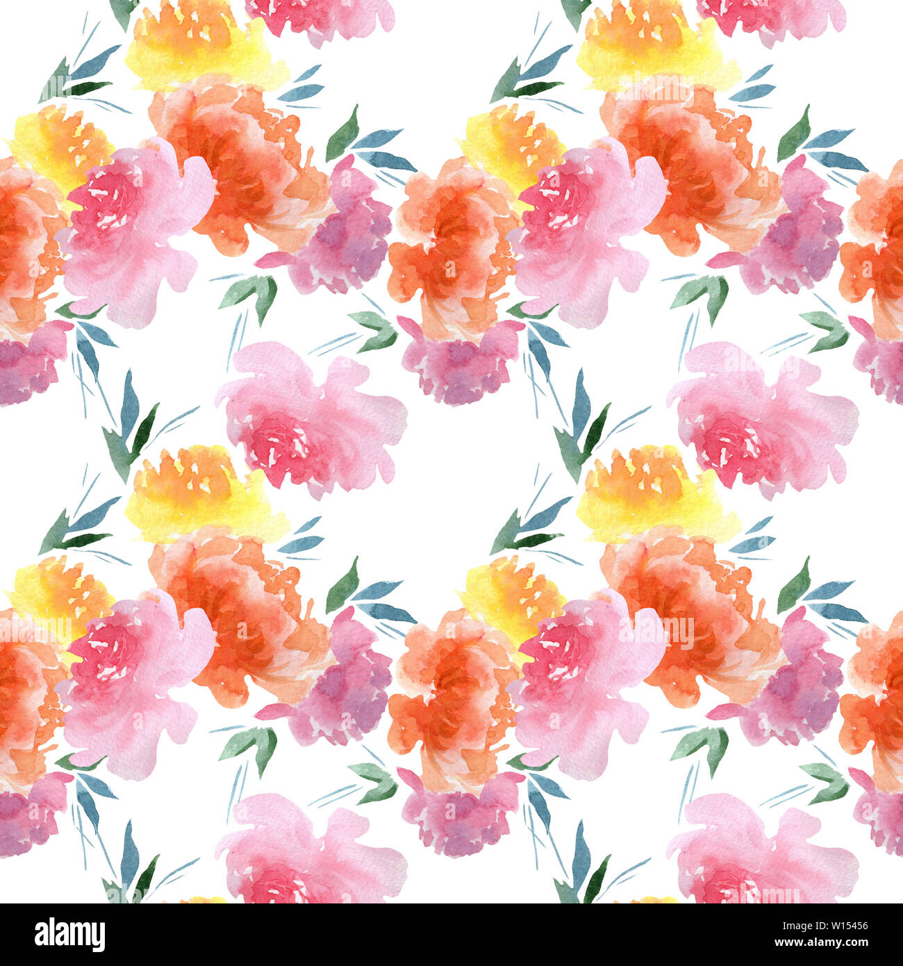 Peony floral botanical flowers. Watercolor background illustration set ...