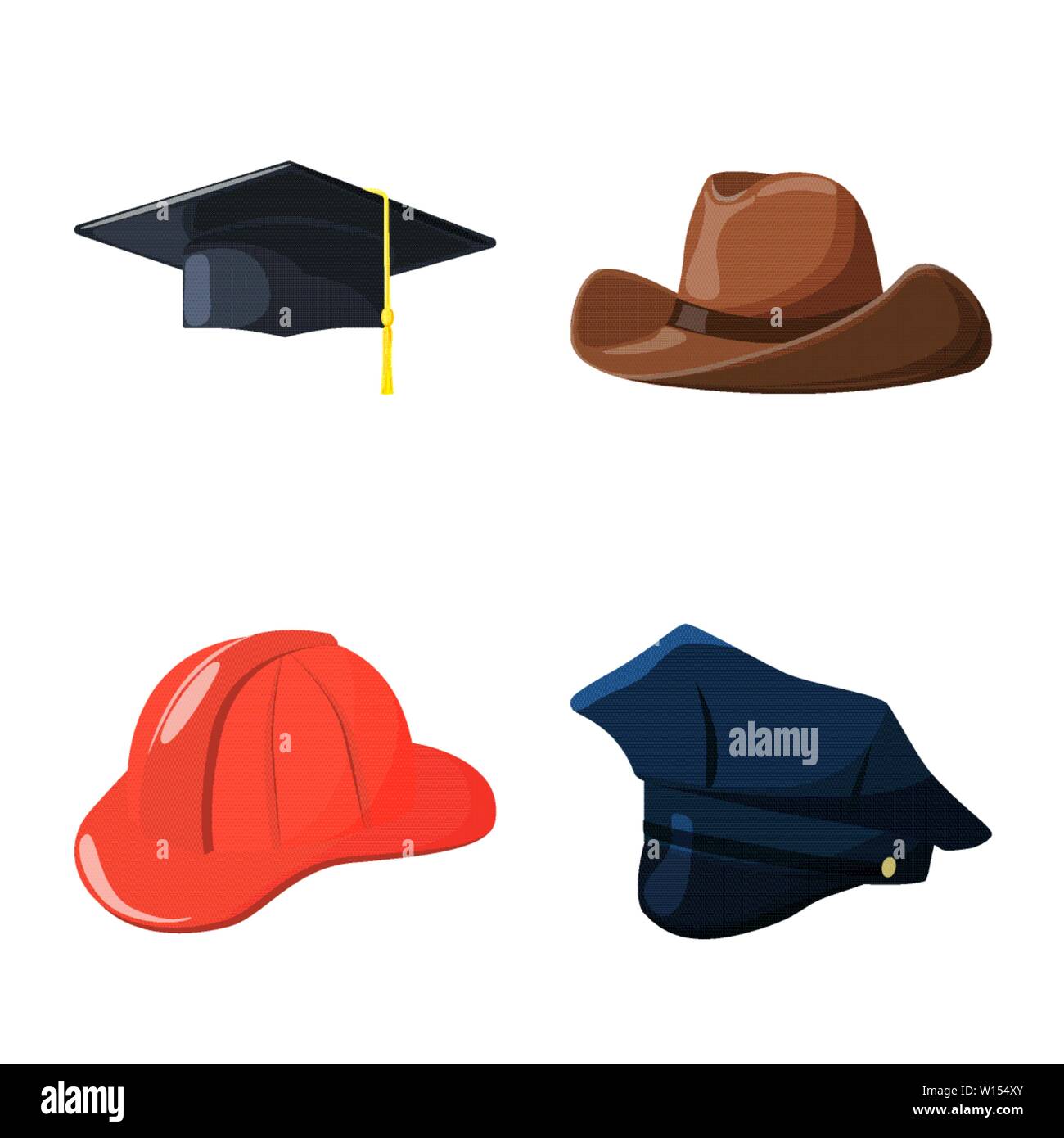 Isolated object of headgear and napper logo. Set of headgear and helmet ...