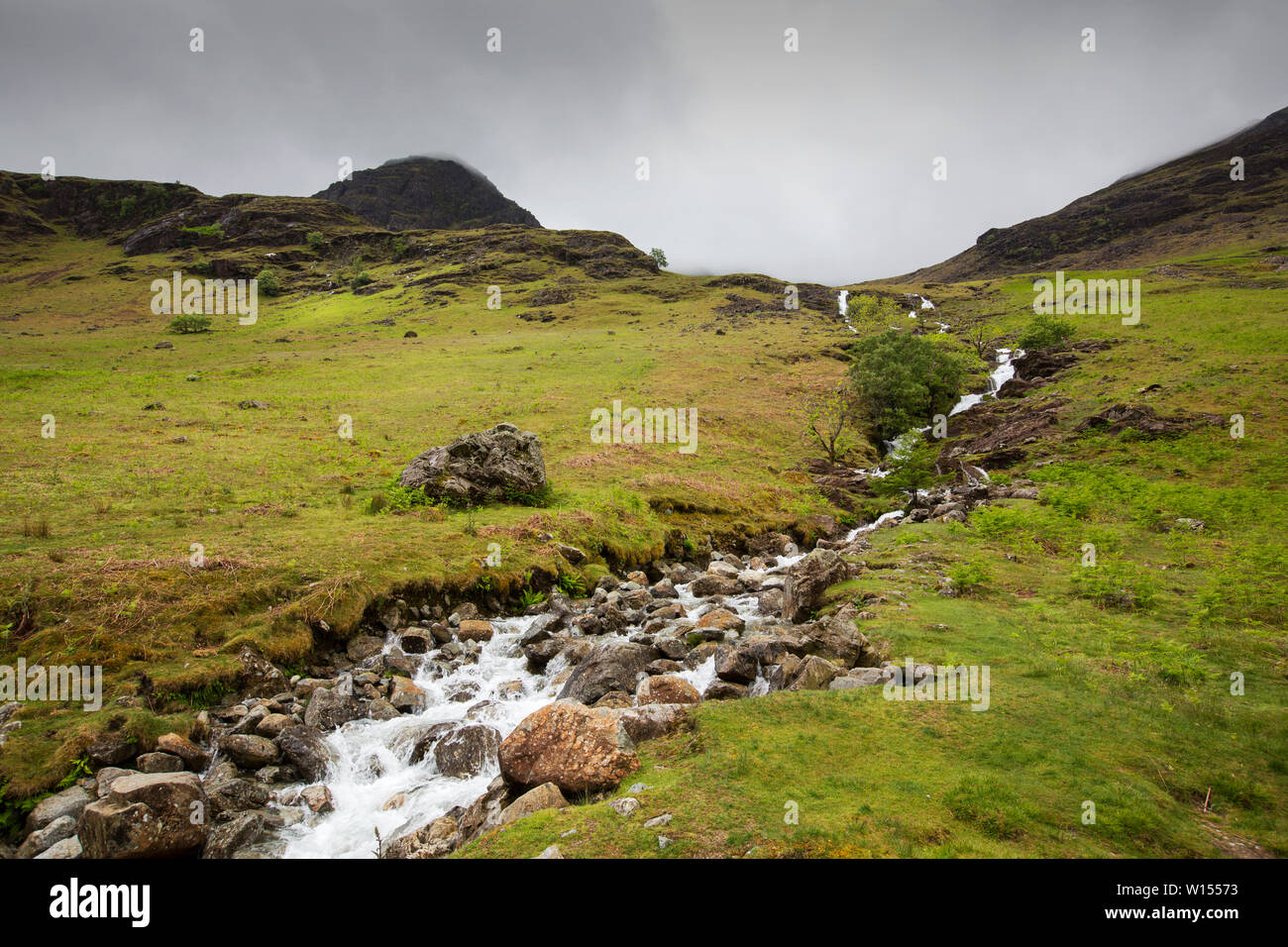 Comb Beck coming off High Crag above buttermere in the Lake District ...