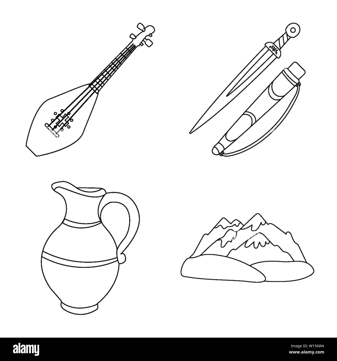 Vector design of traditions and national logo. Collection of traditions ...