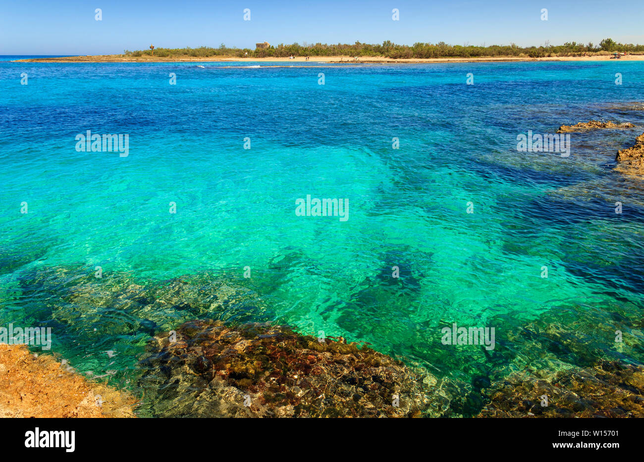 Summer seascape,Apulia coast: Nature Reserve of Torre Guaceto ...