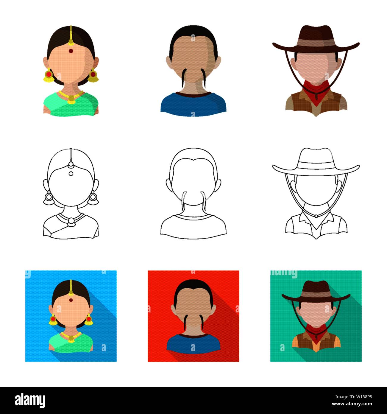 Isolated object of imitator and resident logo. Collection of imitator ...