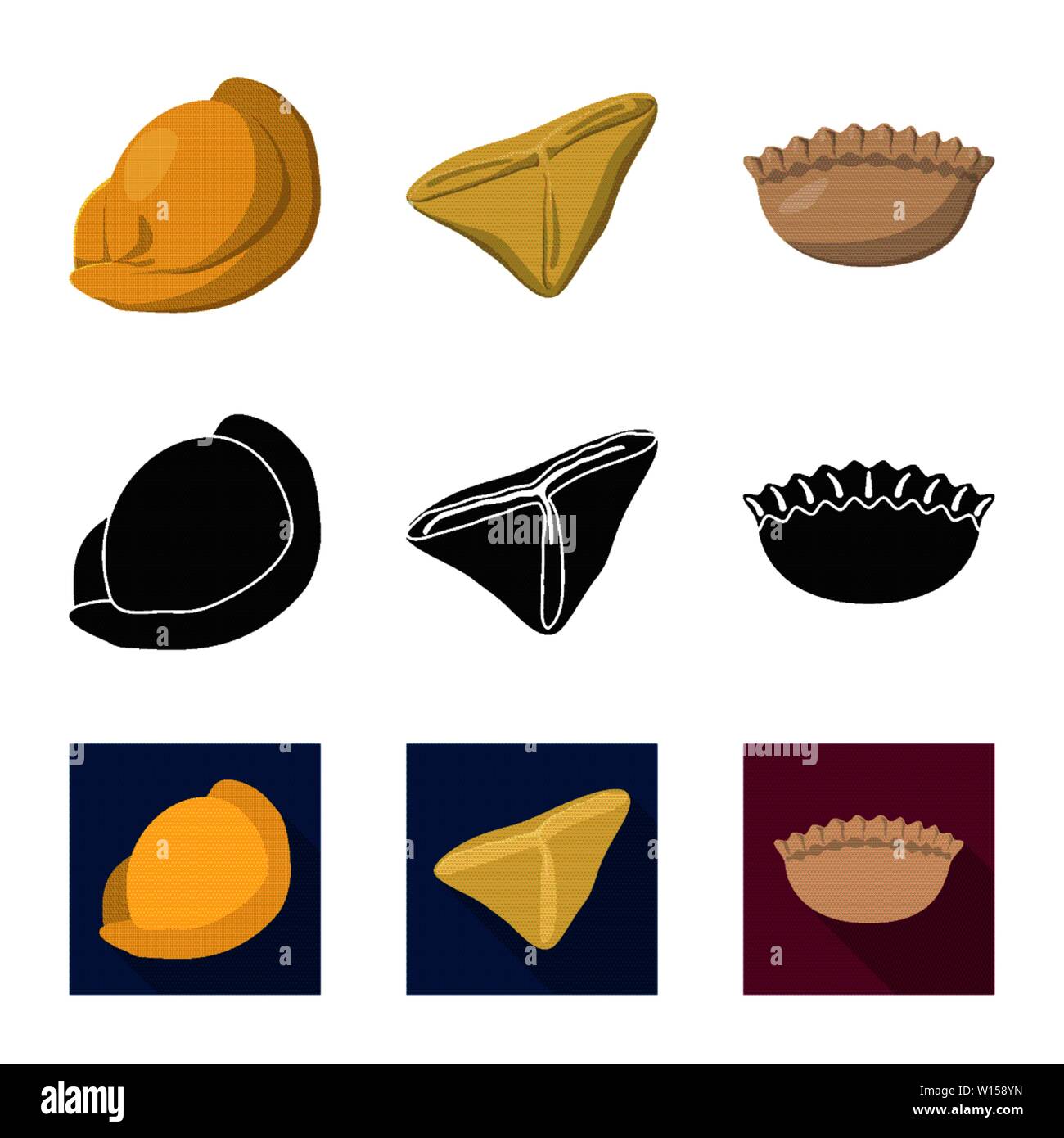 Vector illustration of products and cooking logo. Collection of ...