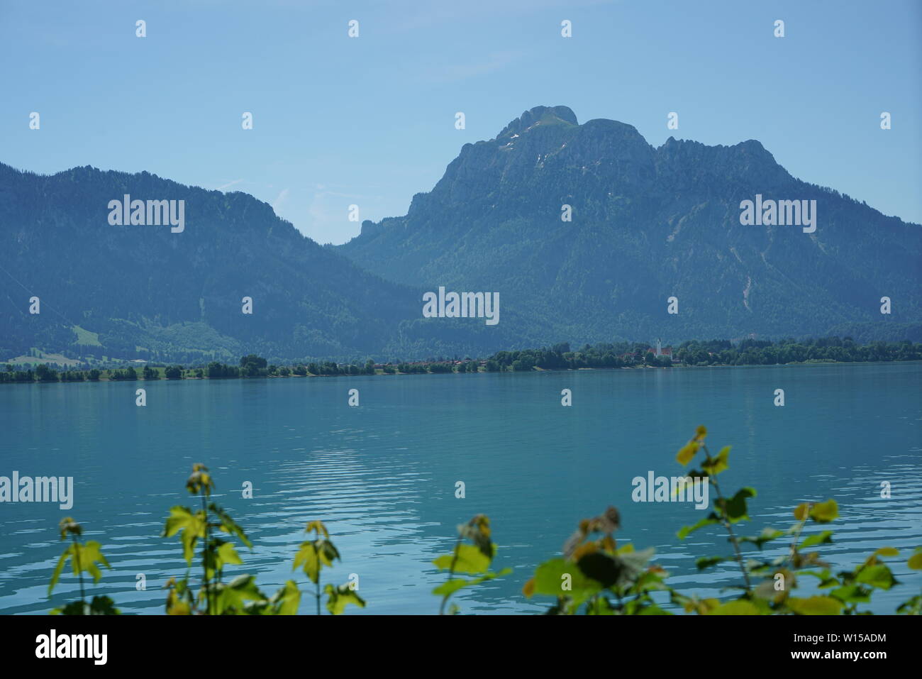 Forggensee is in Bavaria and on the shore Ludwig the Bavarian king ...