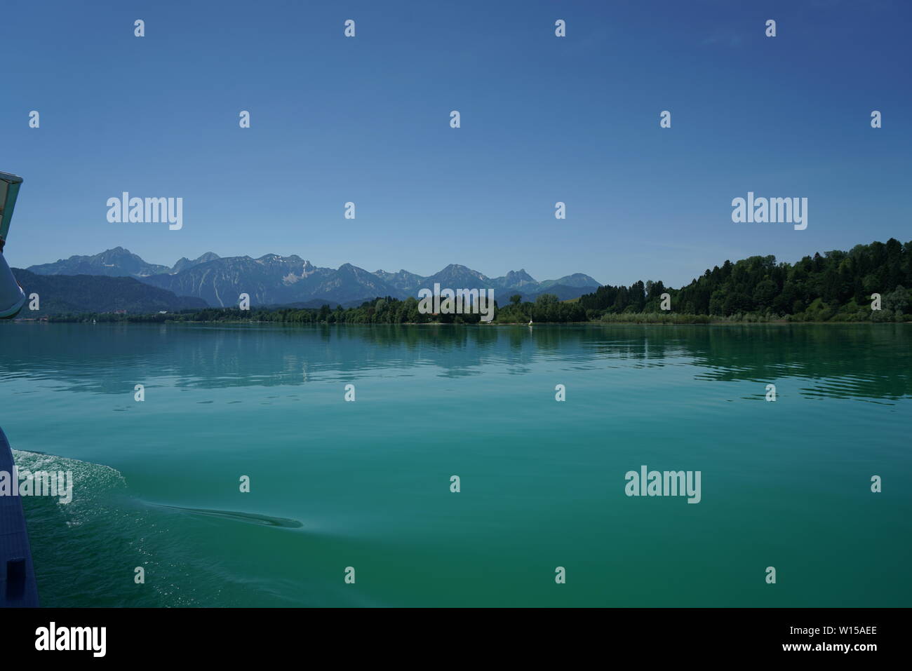 Forggensee is in Bavaria and on the shore Ludwig the Bavarian king ...