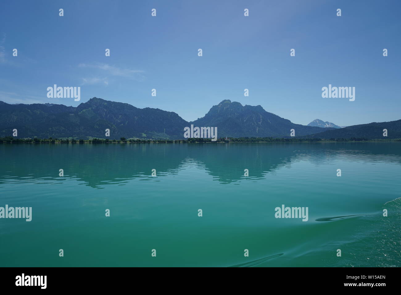 Forggensee is in Bavaria and on the shore Ludwig the Bavarian king ...