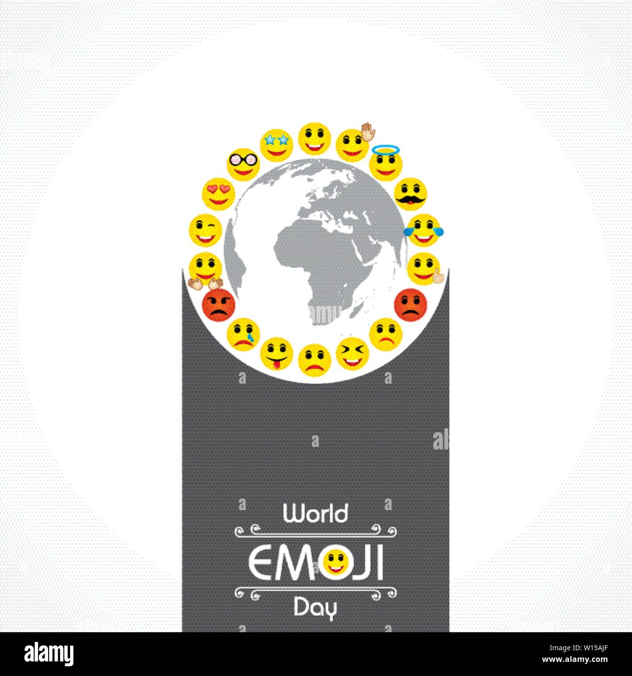 Illustration of World Emoji Day Greeting - 17 July Stock Vector Image ...
