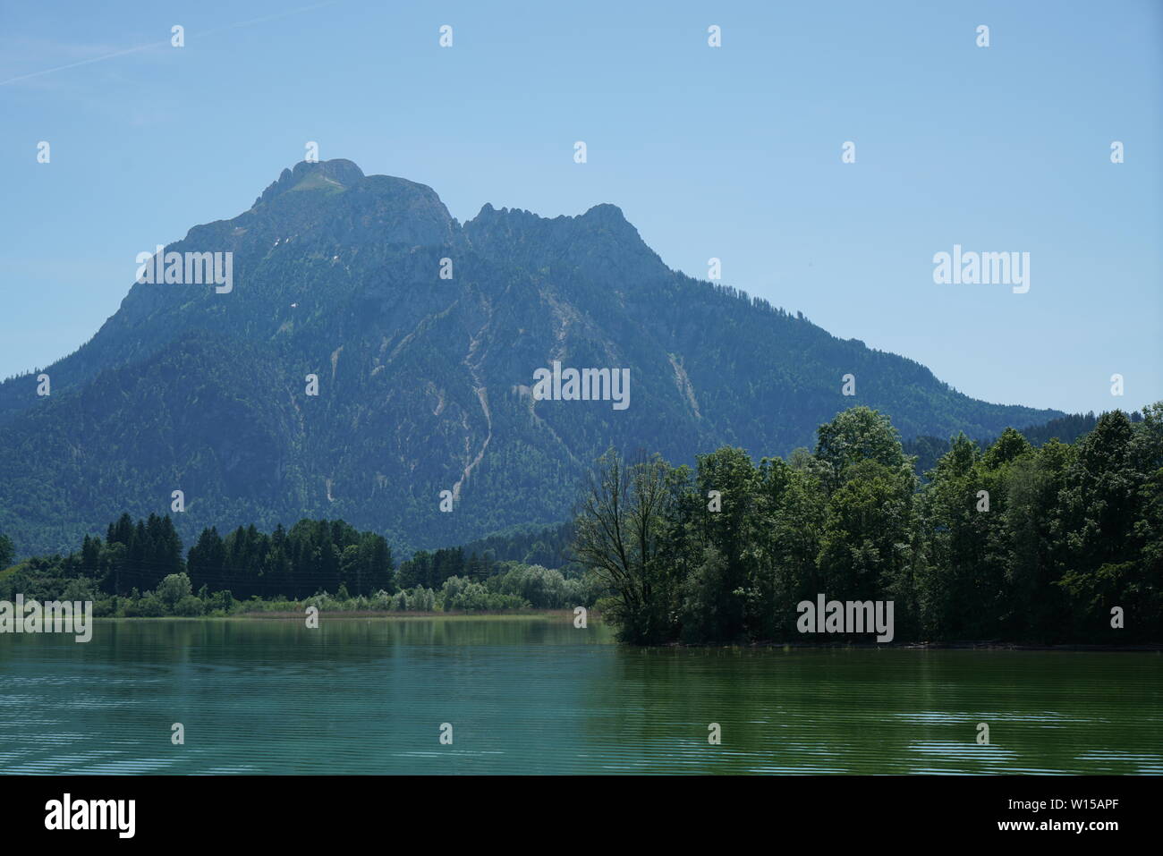 Forggensee is in Bavaria and on the shore Ludwig the Bavarian king ...