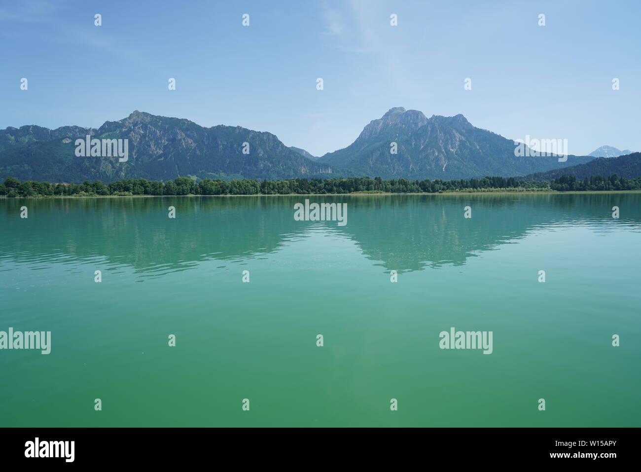 Forggensee is in Bavaria and on the shore Ludwig the Bavarian king ...