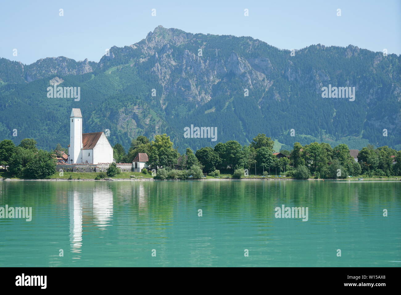 Forggensee is in Bavaria and on the shore Ludwig the Bavarian king ...