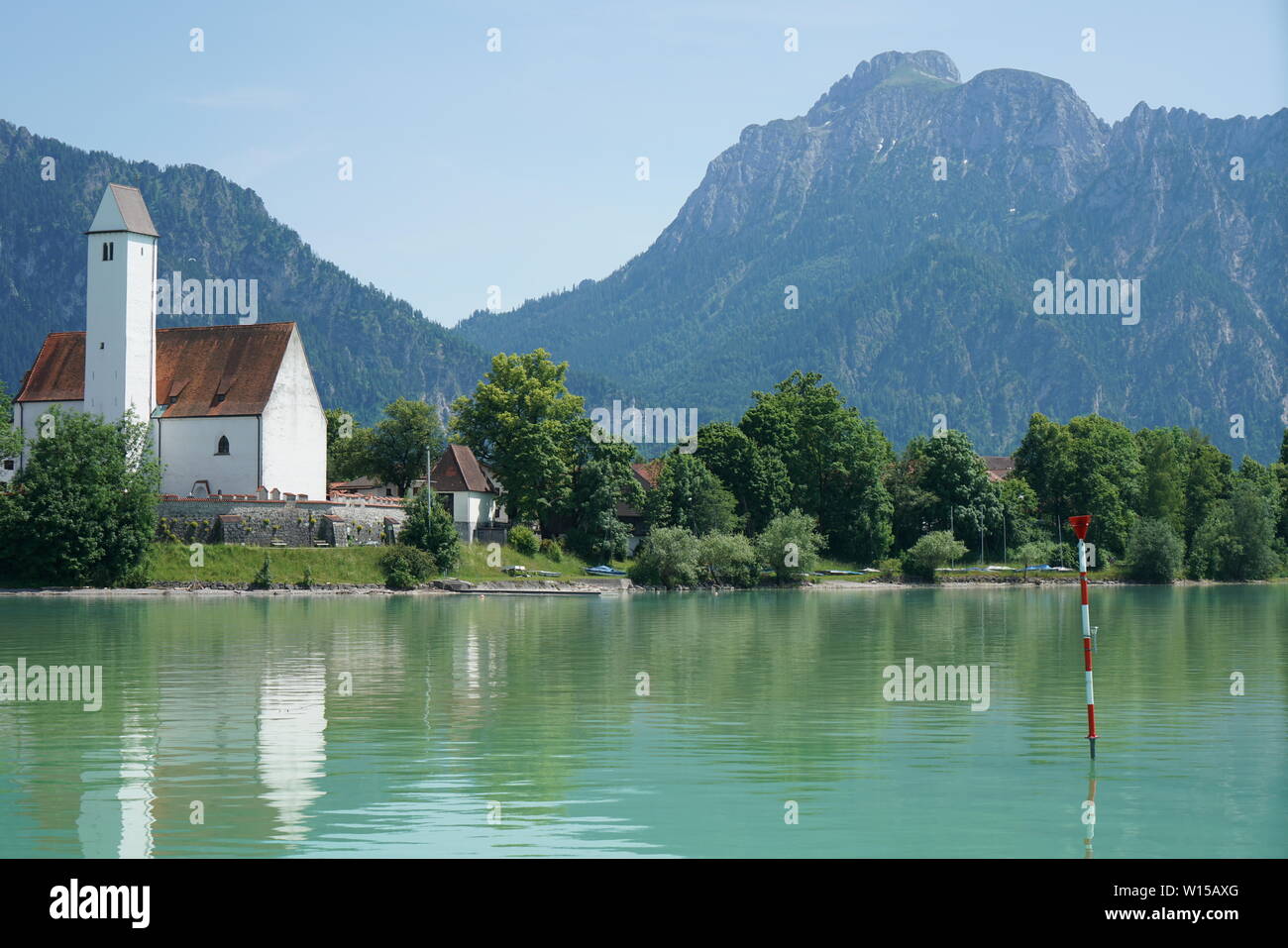 Forggensee is in Bavaria and on the shore Ludwig the Bavarian king ...