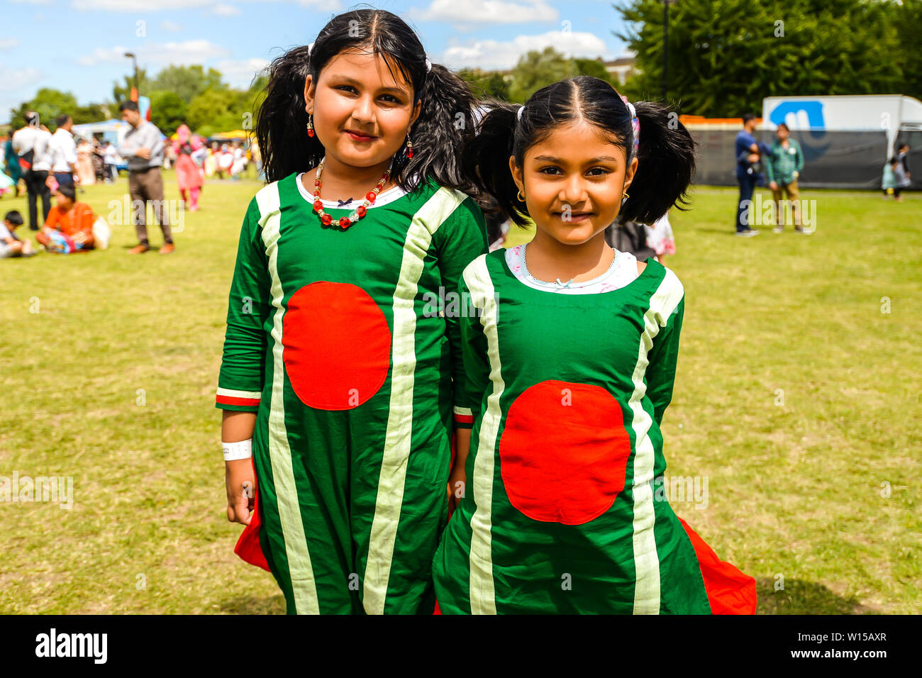 London, UK. 30th June 2019. People taking part in the Boishakhi Mela ...