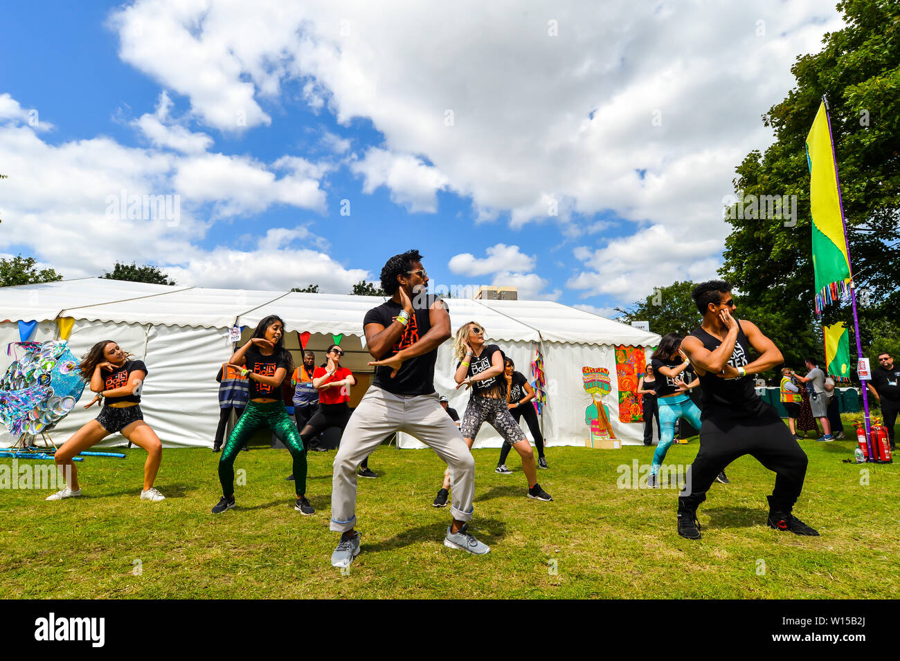 London, UK. 30th June 2019. People taking part in the Boishakhi Mela ...