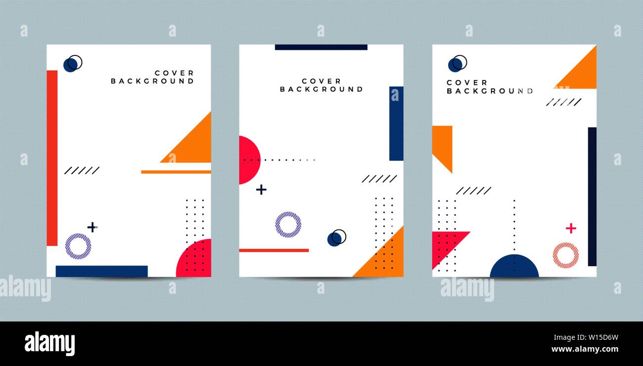Abstract Cover Set with Memphis Style Stock Vector Image & Art - Alamy