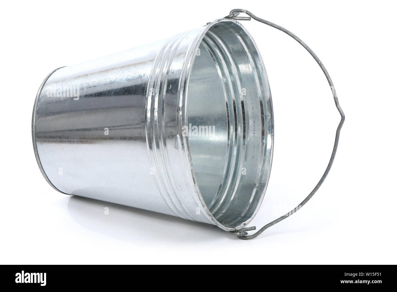 Empty metal bucket isolated on white background. High resolution photo ...