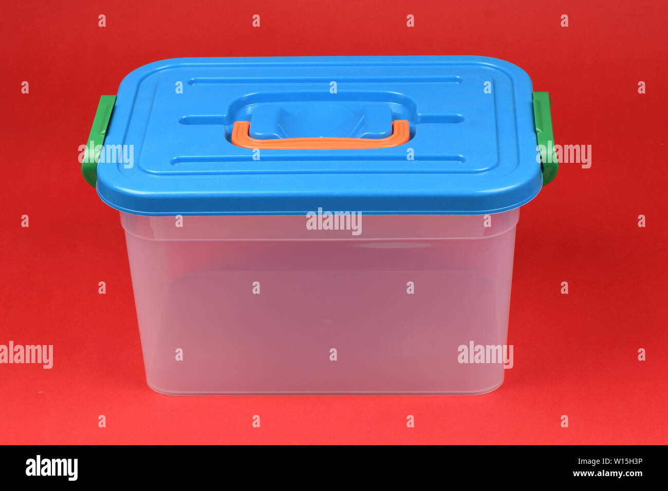 Food plastic box isolated on red background. High resolution photo ...