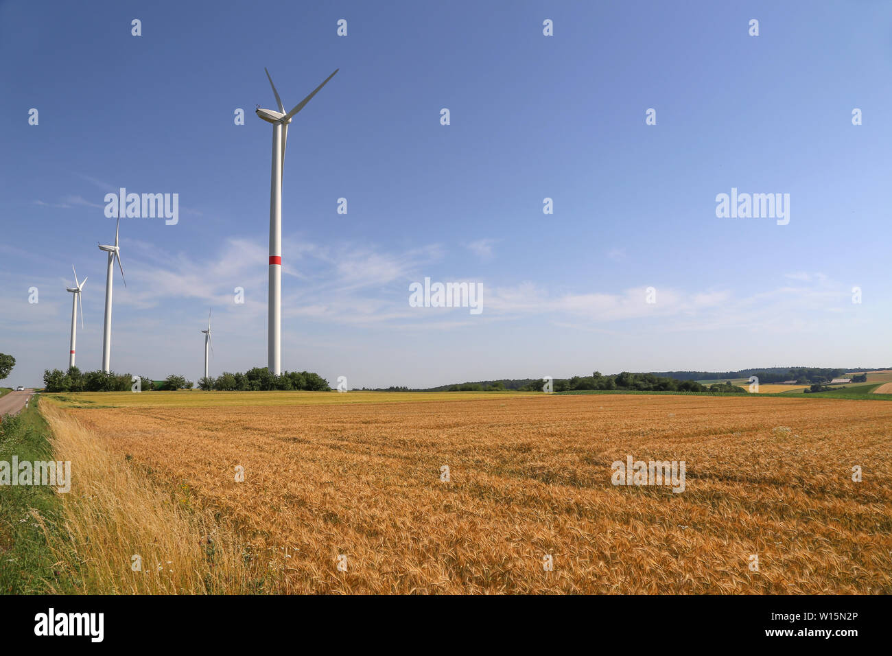 Wind engines in the fields in Germany Stock Photo - Alamy