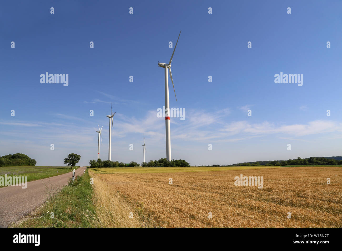 Wind engines in the fields in Germany Stock Photo - Alamy