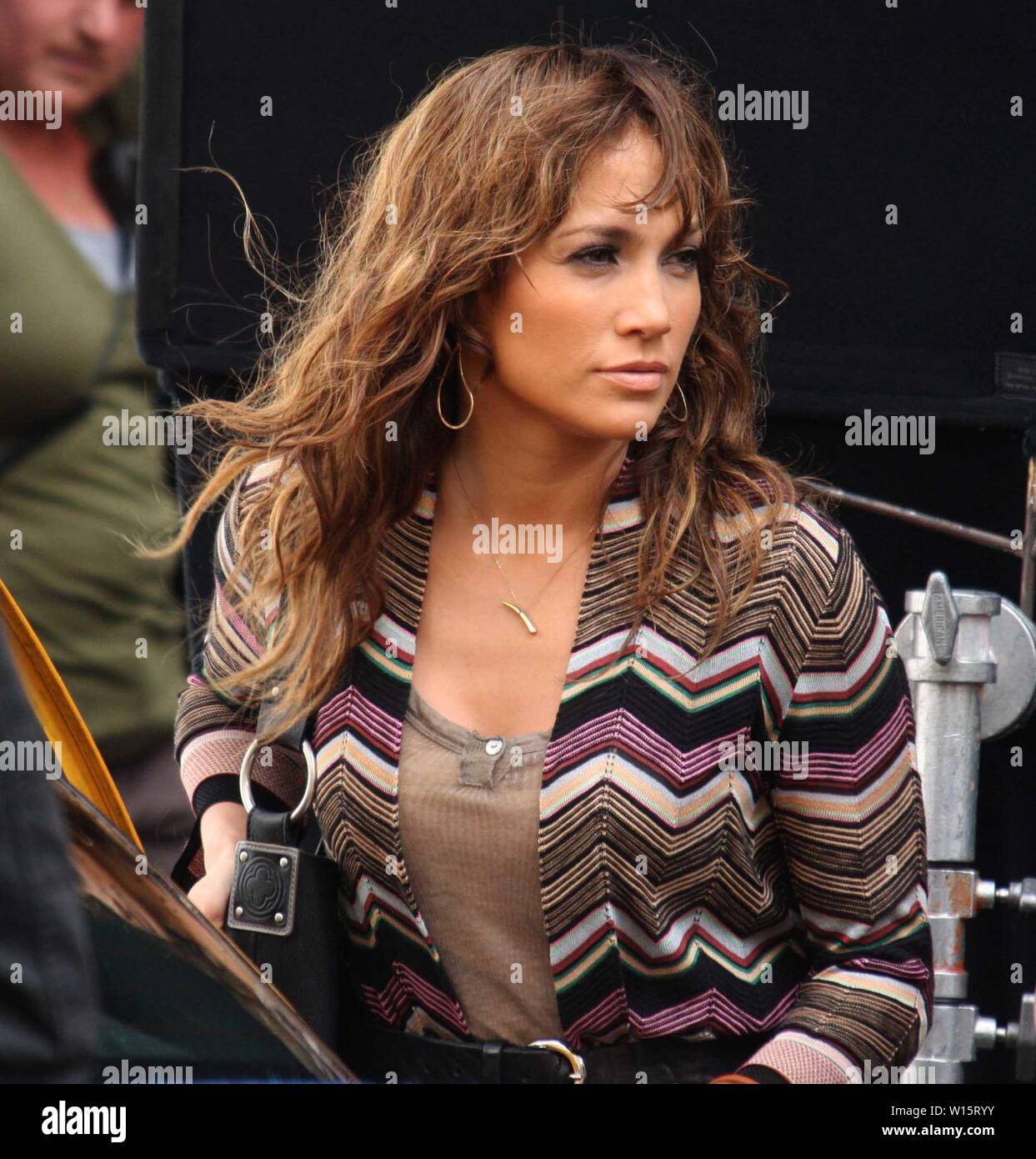 Jennifer Lopez during the shooting The Back-up Plan 2009 Photo By John ...