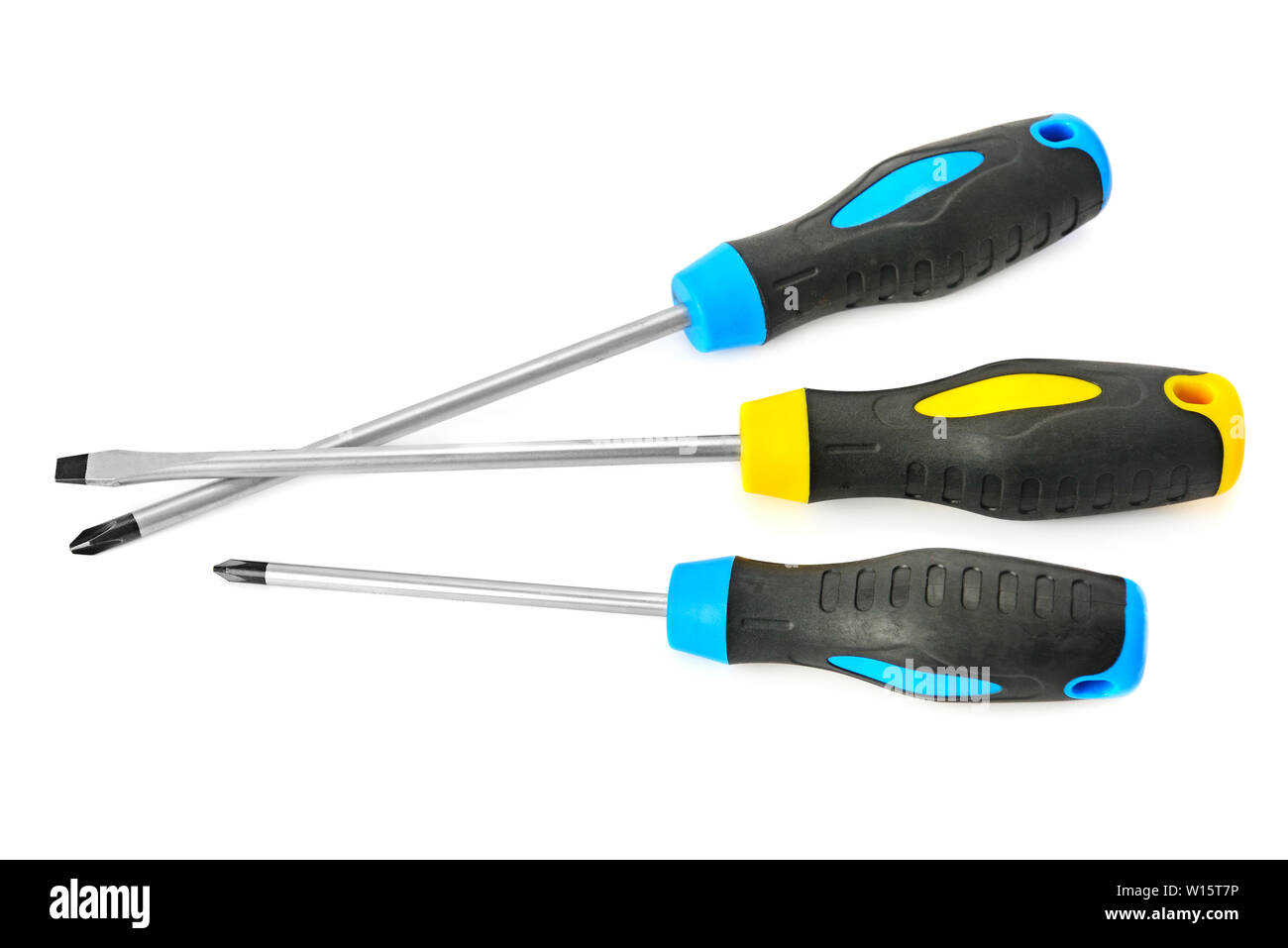 set of screwdrivers isolated on a white background with clipping path ...