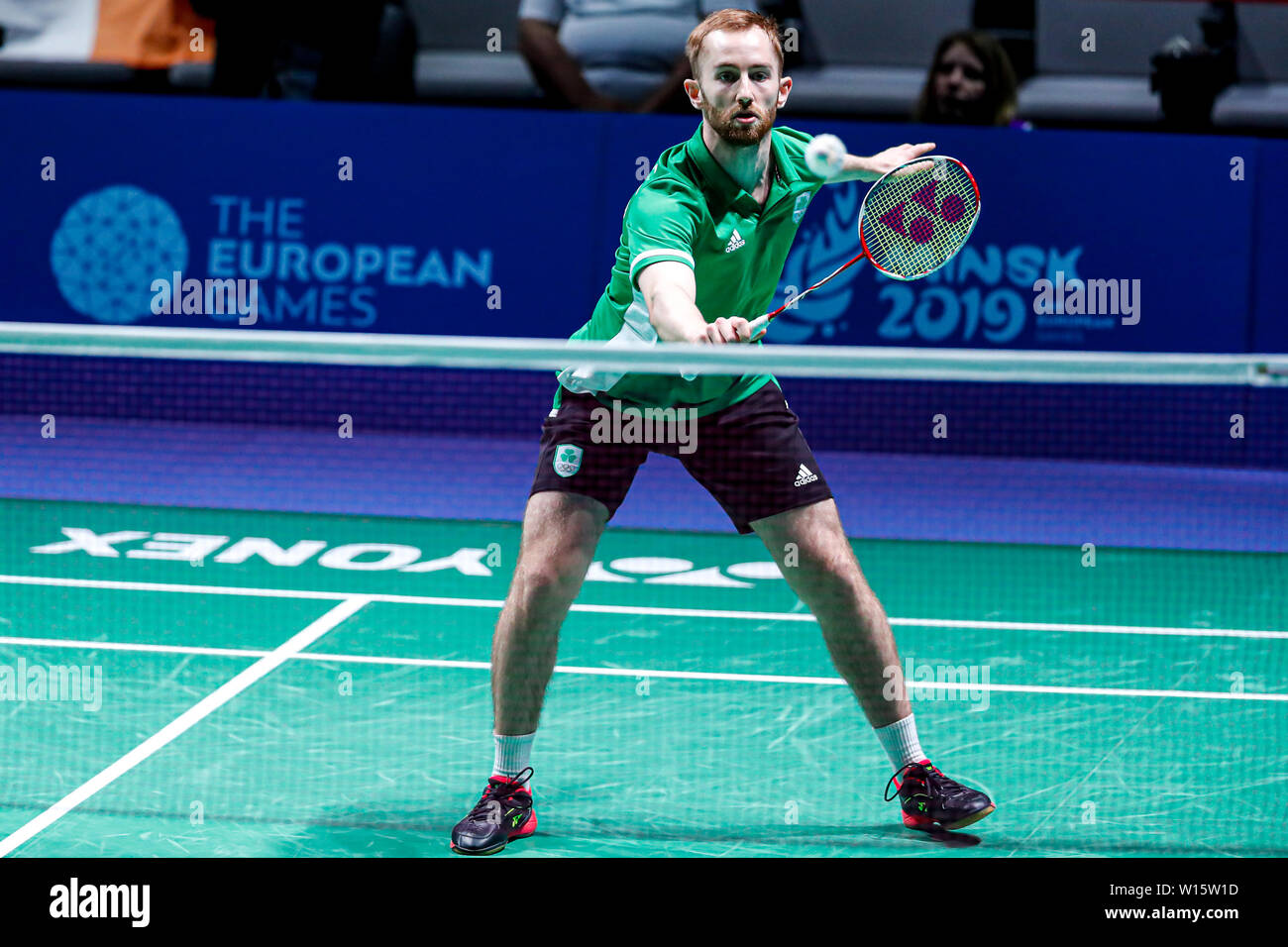 29 july 2019 Minsk, Belarus European games 2019 Badminton: Samuel Magee ...