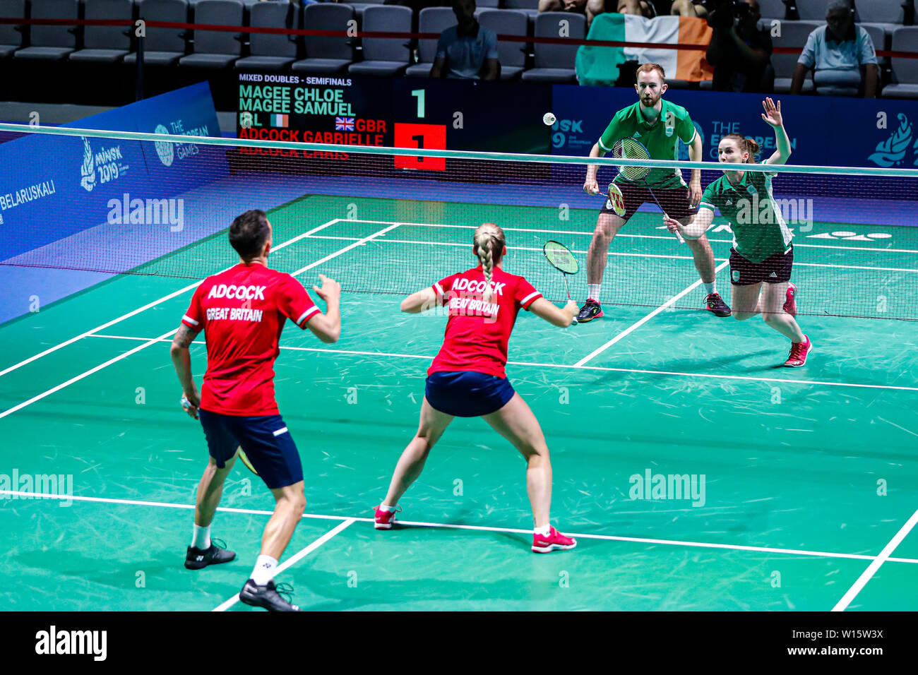 29 july 2019 Minsk, Belarus European games 2019 Badminton: Samuel Magee ...