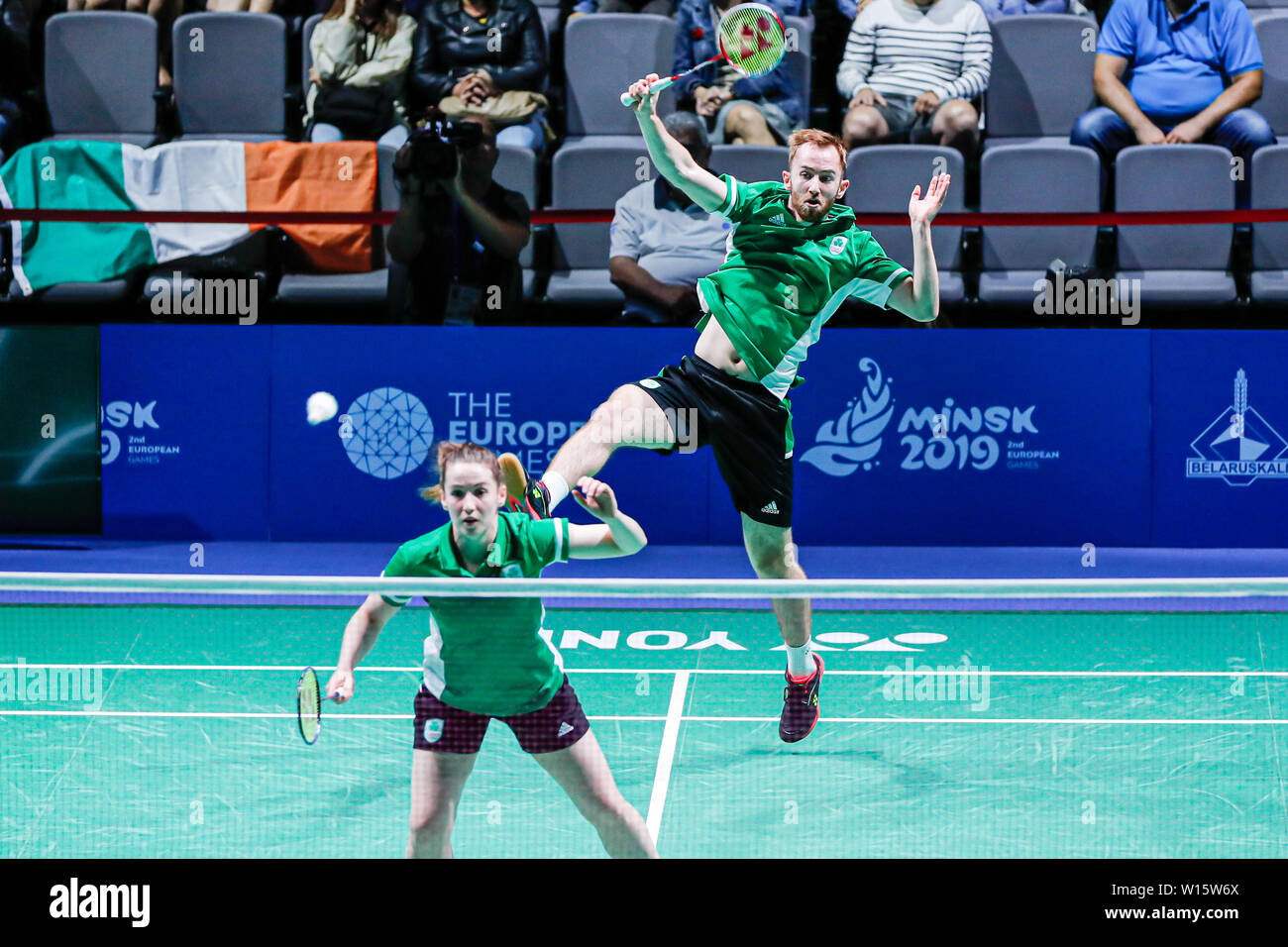 29 july 2019 Minsk, Belarus European games 2019 Badminton: Samuel Magee ...