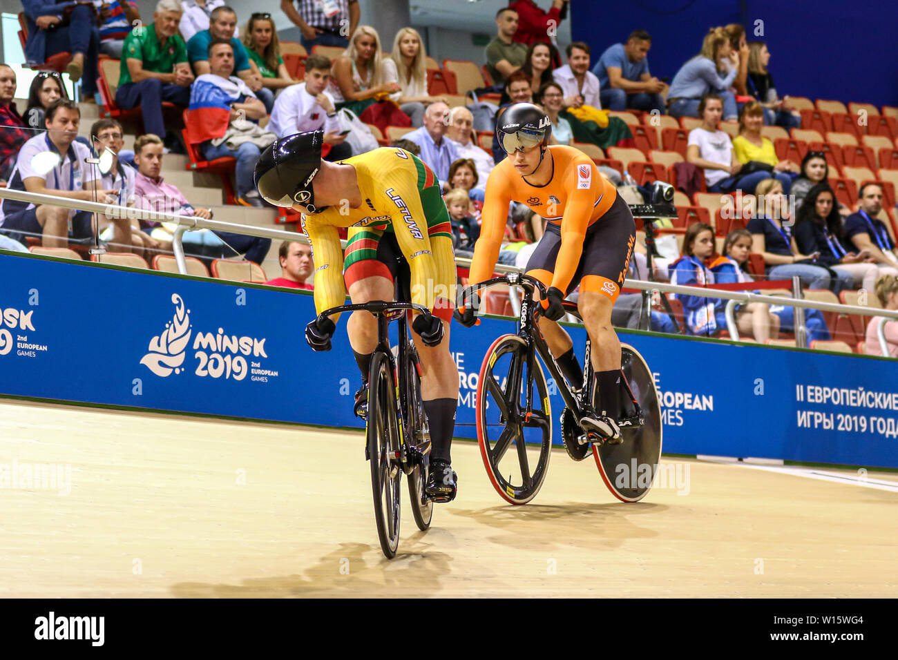 29 july 2019 Minsk, Belarus European games 2019 Cycling - Track: Men ...