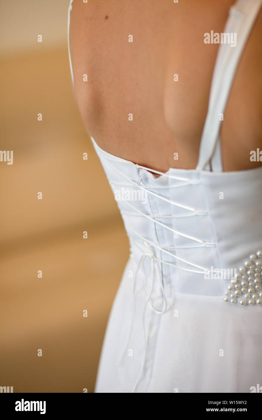 Woman in a dress from back hi-res stock photography and images - Alamy