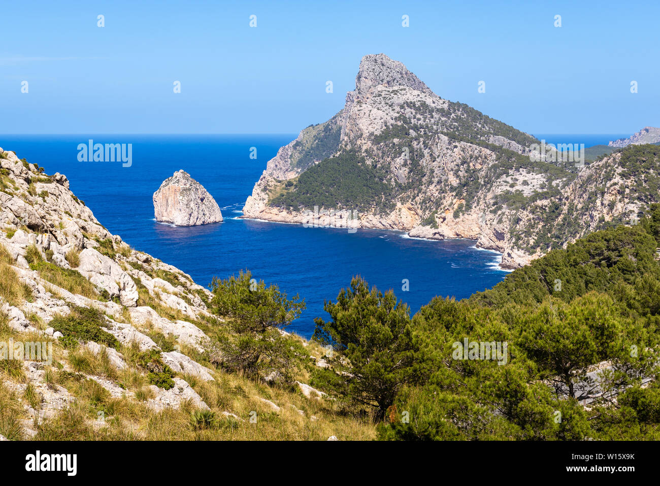 Cape Formentor, the most beautiful viewpoint of Mallorca. Spain, Europe ...