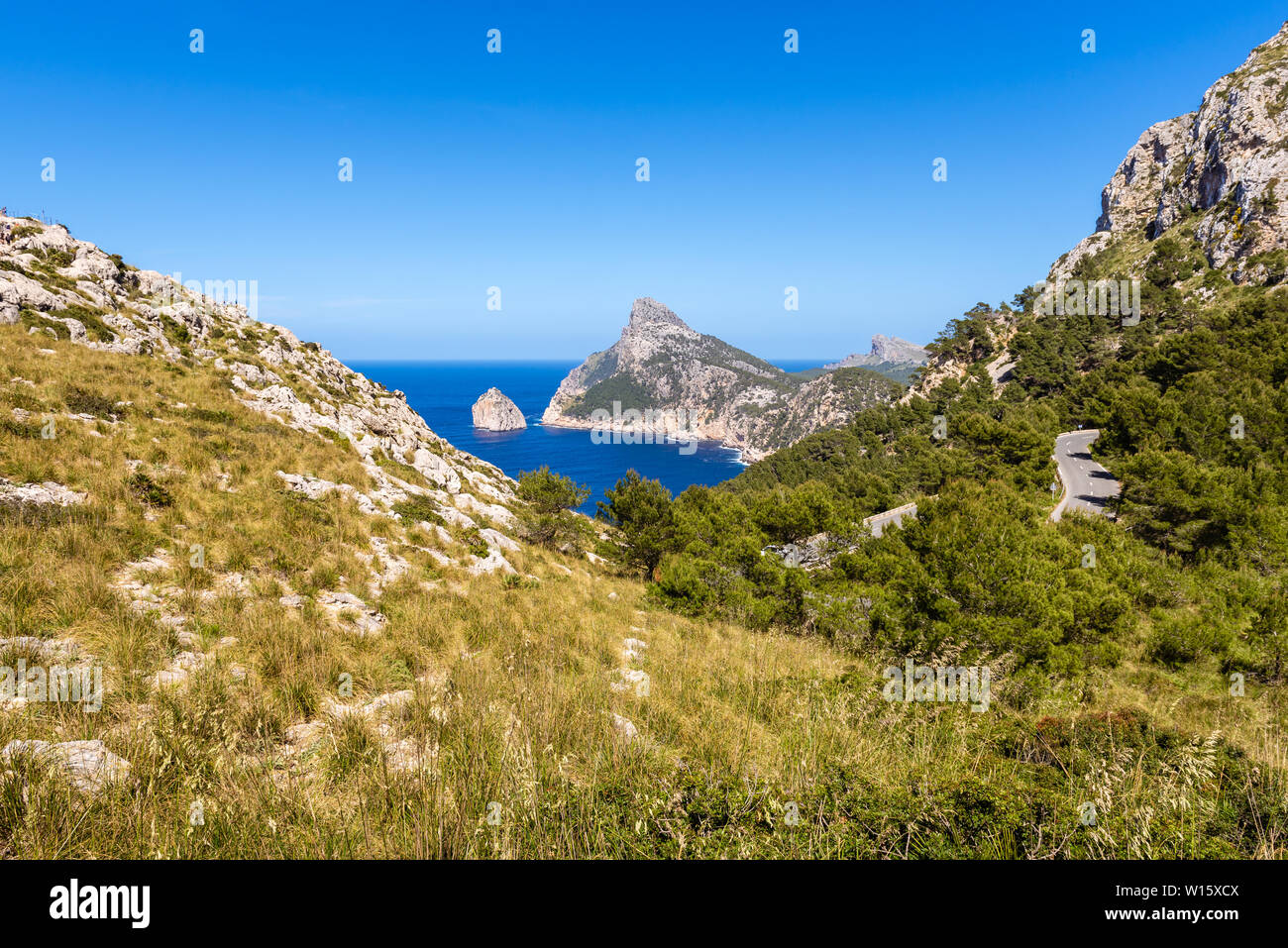 Cape Formentor, the most beautiful viewpoint of Mallorca. Spain, Europe ...