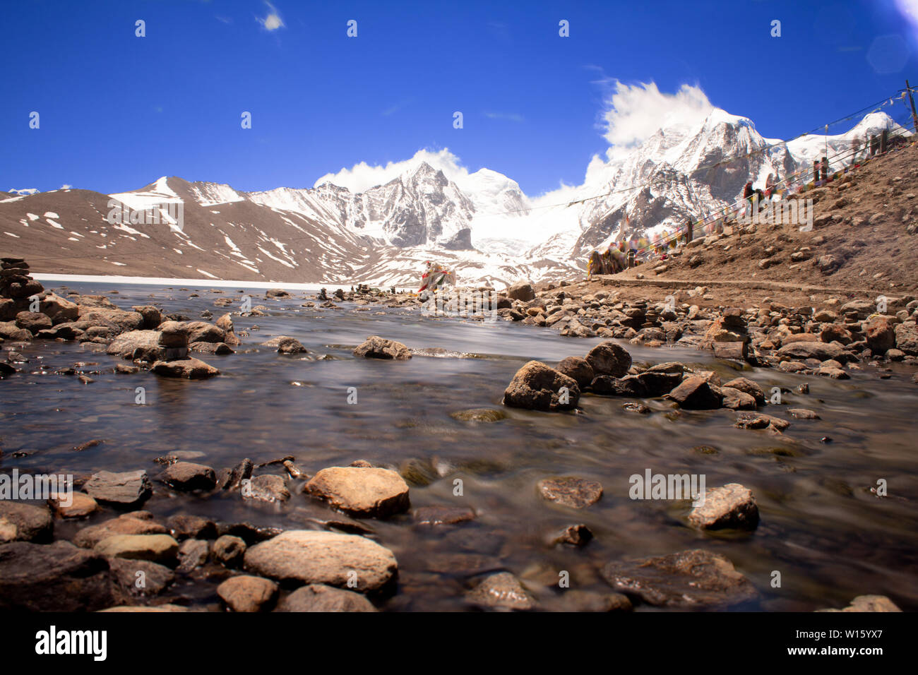 Gurudongmar lake - North Sikkim Stock Photo - Alamy