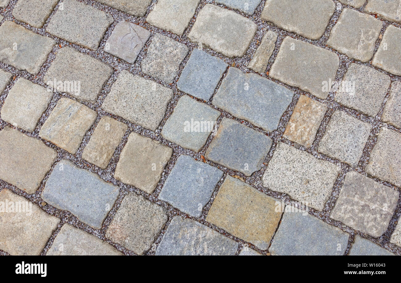 Old road paved with big stones Stock Photo - Alamy