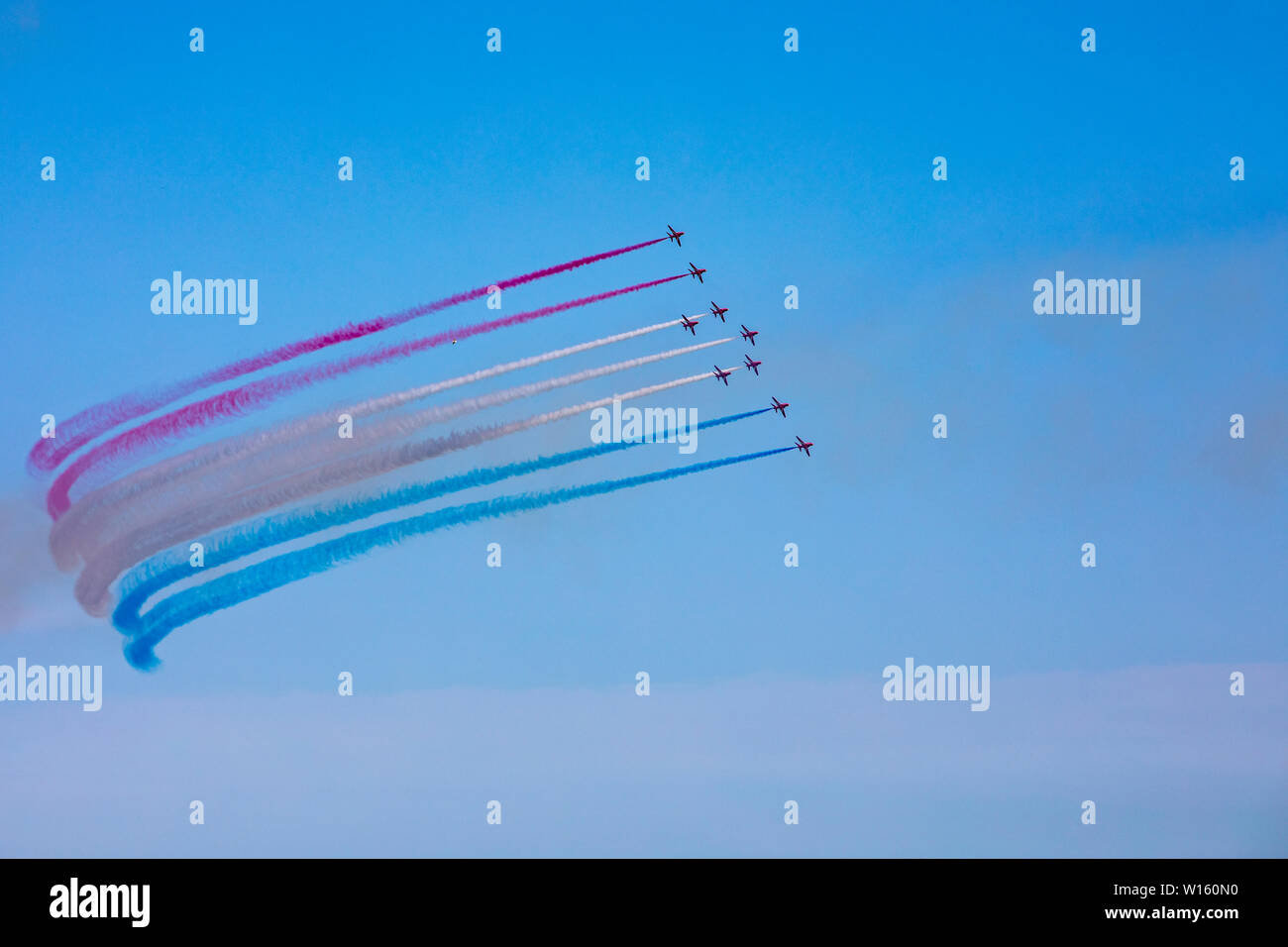 The Royal Air Force Red Arrows Aerobatic Team Stock Photo - Alamy