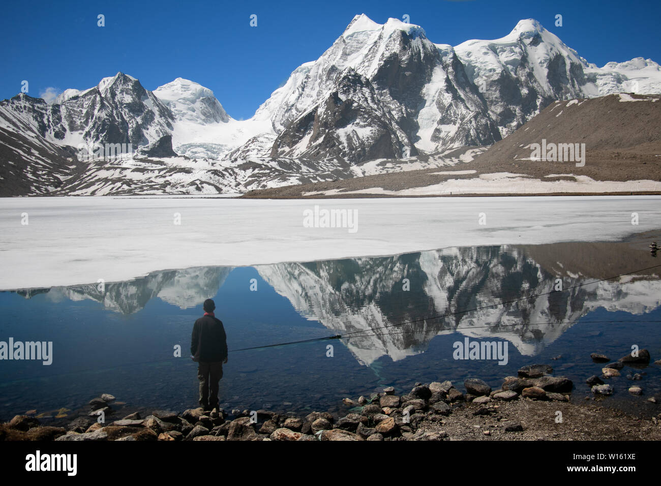 Gurudongmar lake - North Sikkim Stock Photo - Alamy