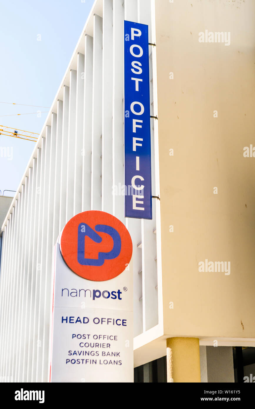 Nampost and Nampost Savings Bank headquarters, Windhoek, Namibia Stock ...
