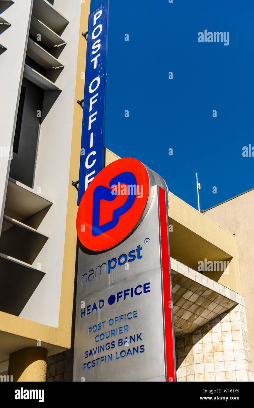 Nampost and Nampost Savings Bank headquarters, Windhoek, Namibia Stock ...