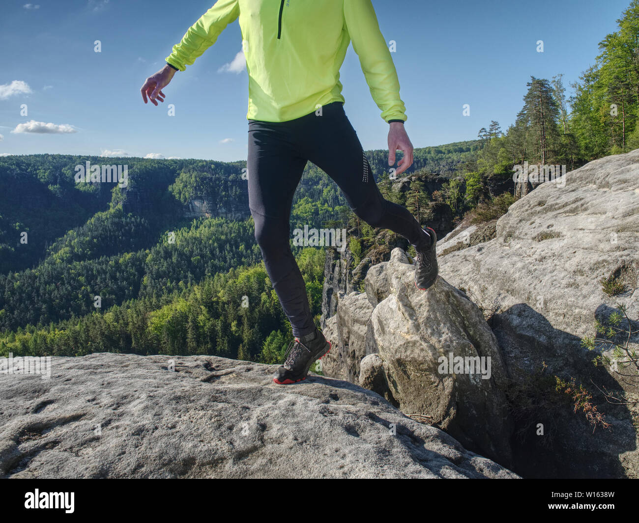 Man running rock path hi-res stock photography and images - Alamy