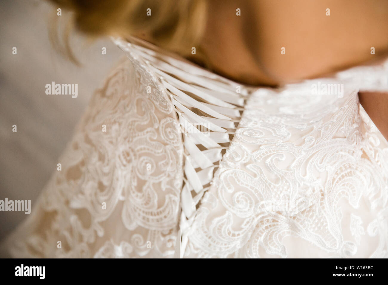 Woman in a gown from back hi-res stock photography and images - Alamy