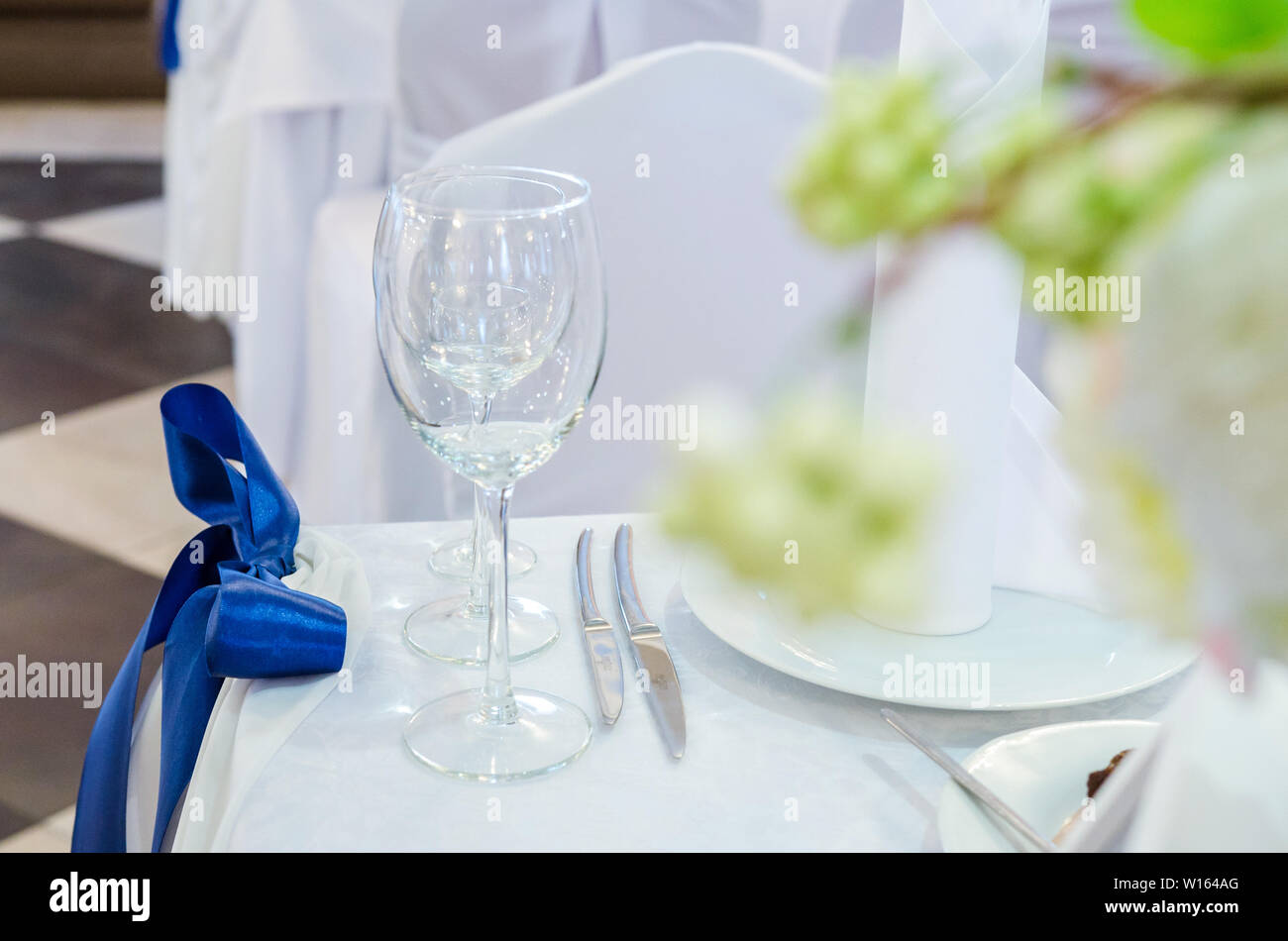 Blue wedding menu hi-res stock photography and images - Alamy