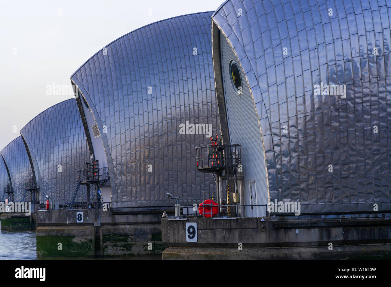 Thames Barrier, the world's second largest movable flood barrier. It ...