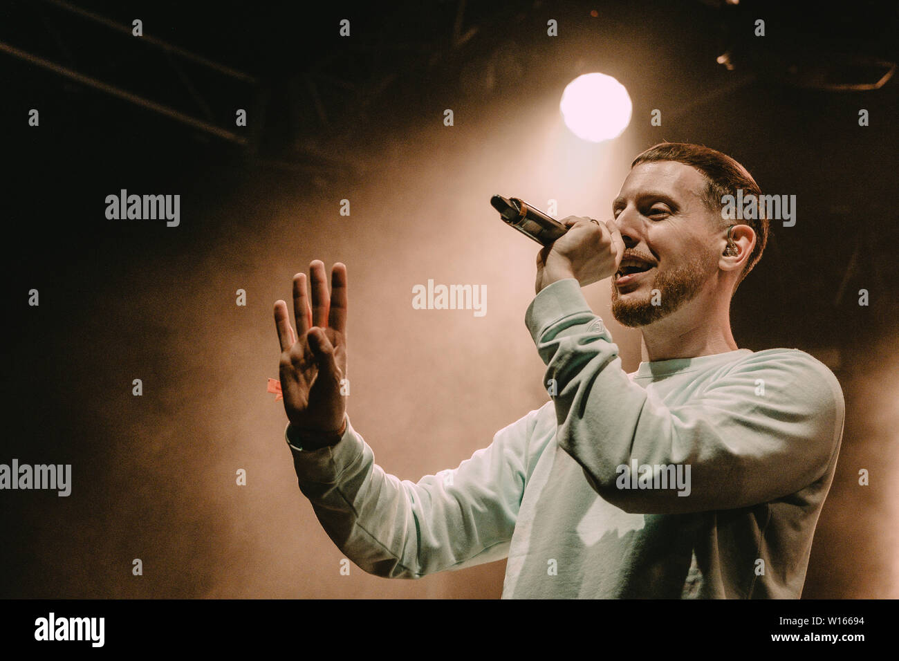 Lenk, Switzerland. June 22nd, 2019. The Swiss rapper Manillio performs ...