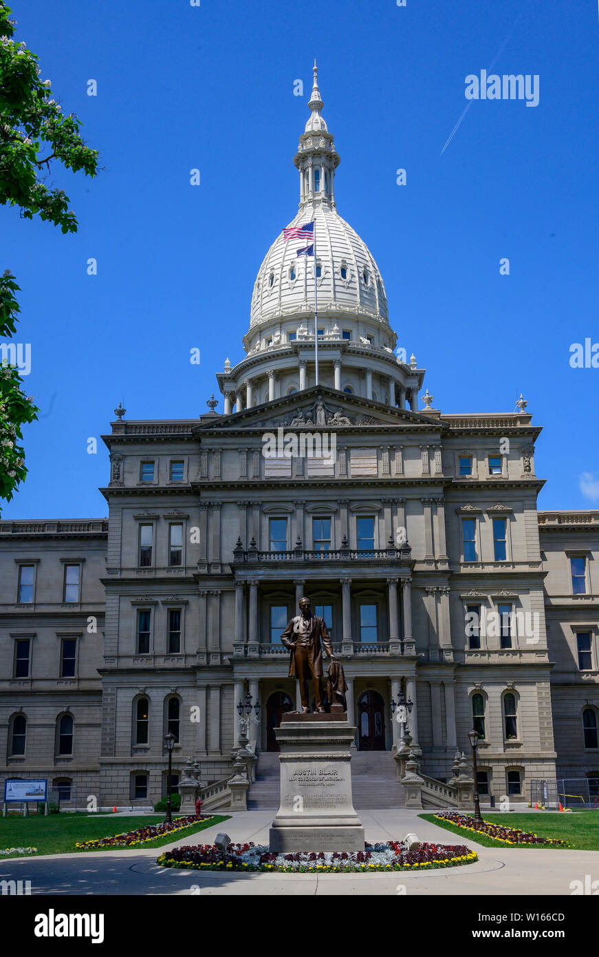 Exterior of the Michigan State Capitol, which opened on January 1, 1879 ...