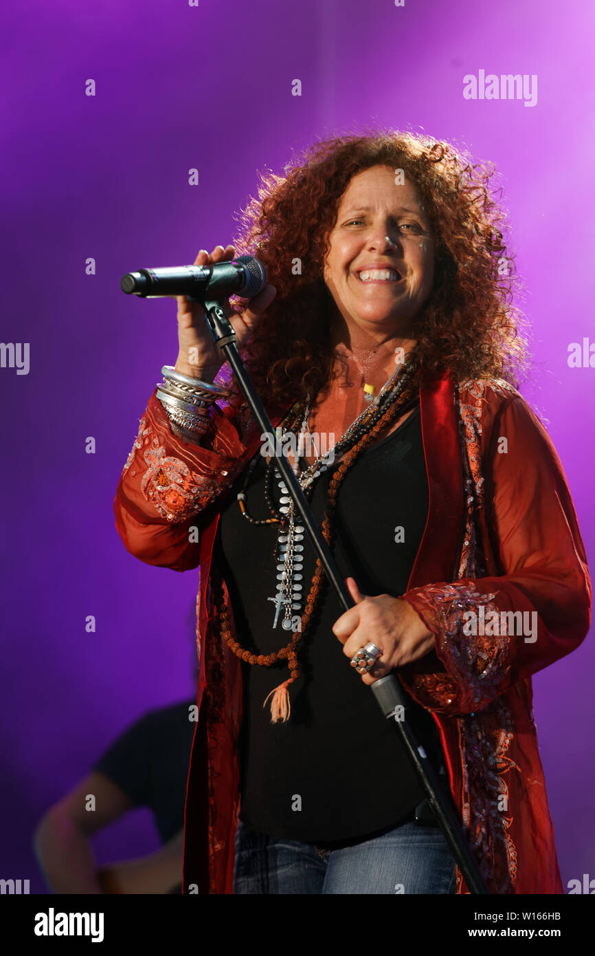 Quebec, Canada. Blues singer Angel Forrest performs on stage in ...