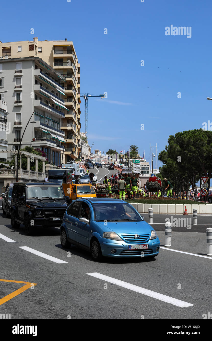Avenue d'Ostende - sharp incline of Monaco street circuit - in everyday ...