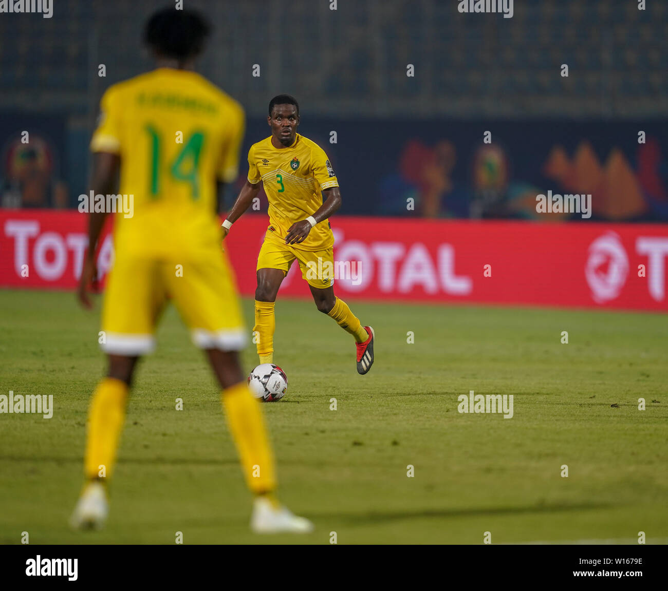 Cairo, Egypt. 30th June, 2019. Danny Phiri of Zimbabwe during the 2019 ...