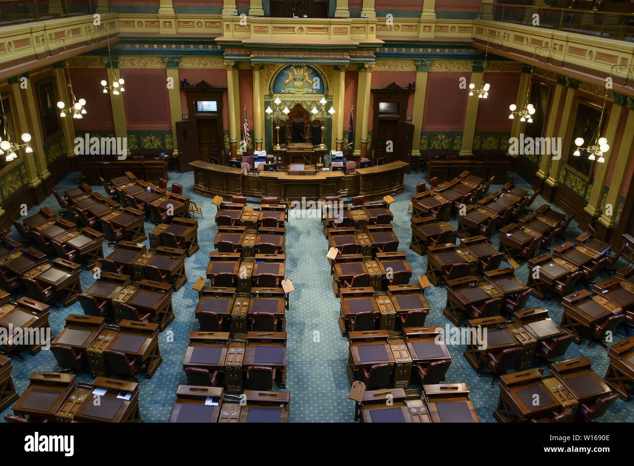 Lansing, Michigan, USA. 29th June, 2019. Interior of the House of ...