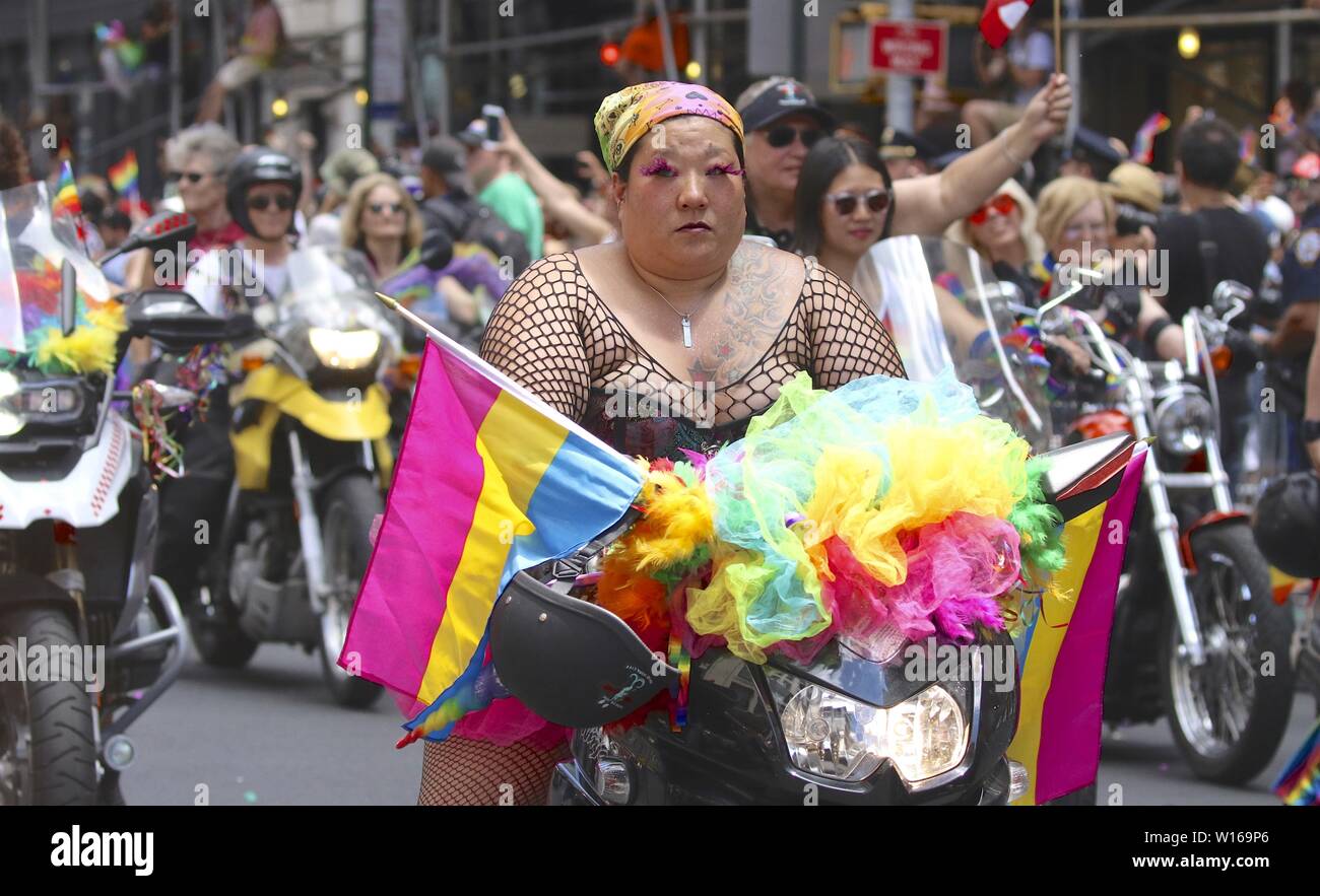 New York, New York, USA. 30th June, 2019. Female bikers called Sirens ...