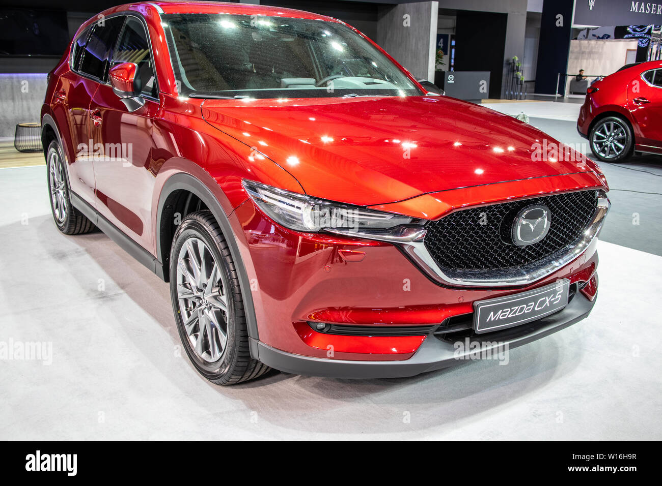 Poznan, Poland, March 2019 metallic red Mazda All-new CX-5 AWD at ...