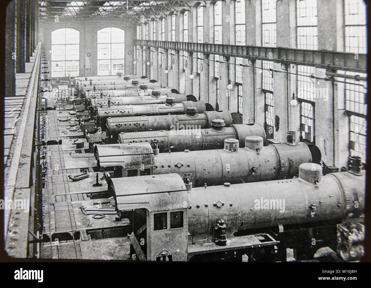 LANTERN SLIDE: "Schenectady, New York. Locomotive Works." This company ...
